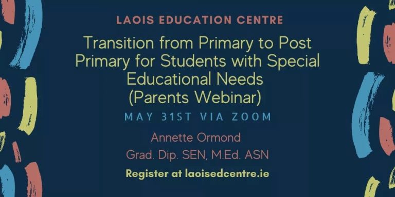Parents Webinar – Transition from Primary to Post Primary for Students ...